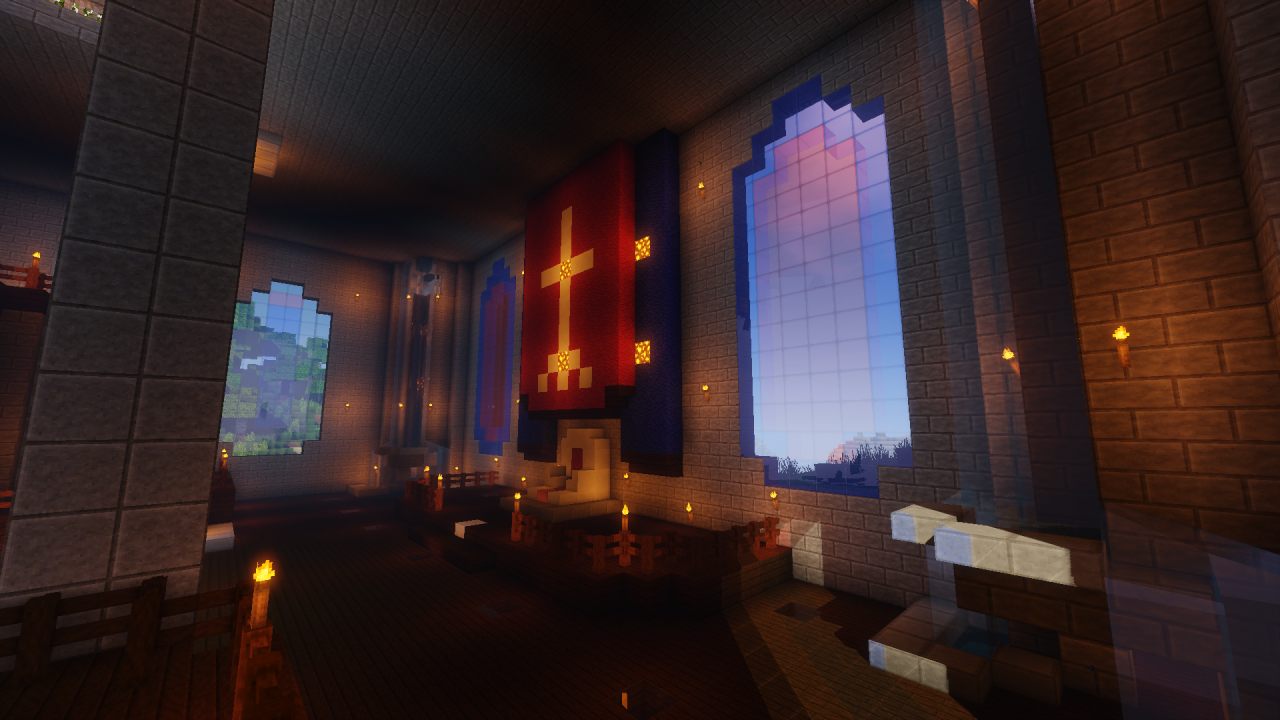 Medieval Castle and Roof Garden Minecraft Map