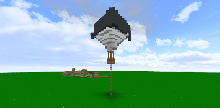 hot air balloon house Minecraft Map