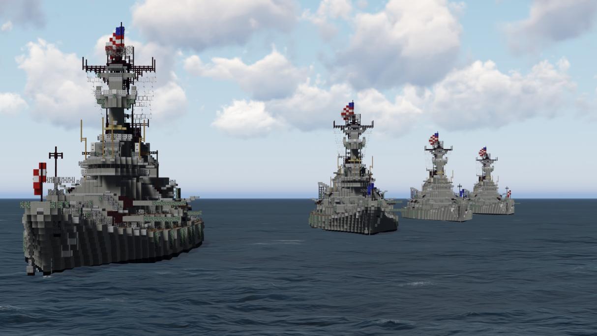 US navy Battleship USS Iowa BB-61 Minecraft Map