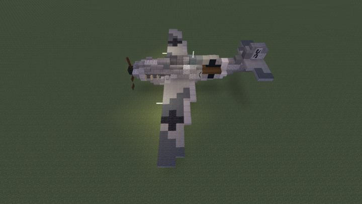 WWII German Messerschmitt Bf-109 fighter plane, Eastern Front camo ...