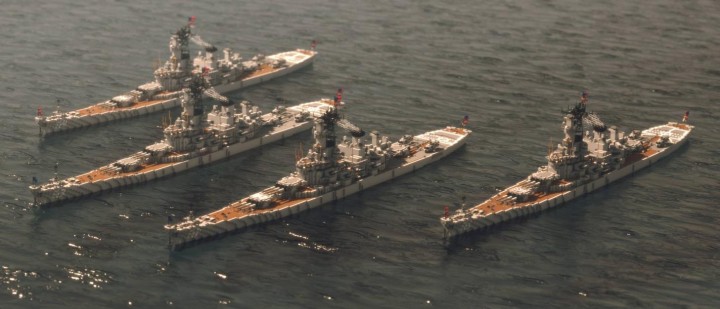 US navy Battleship USS Iowa BB-61 Minecraft Map