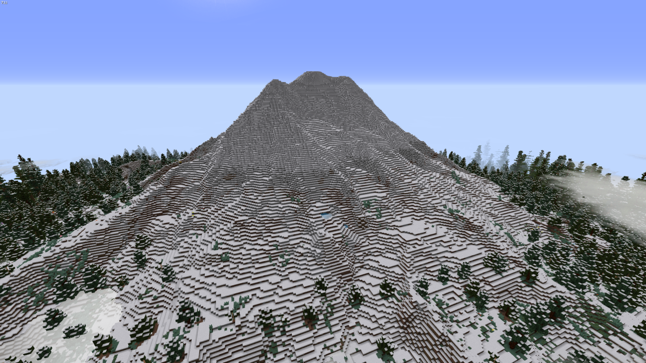 Mt. Rainier volcano island map. Minecraft Map