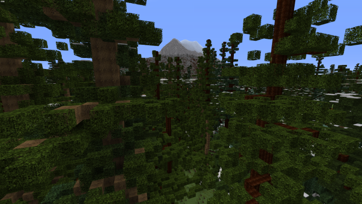 Mt. Rainier volcano island map. Minecraft Map