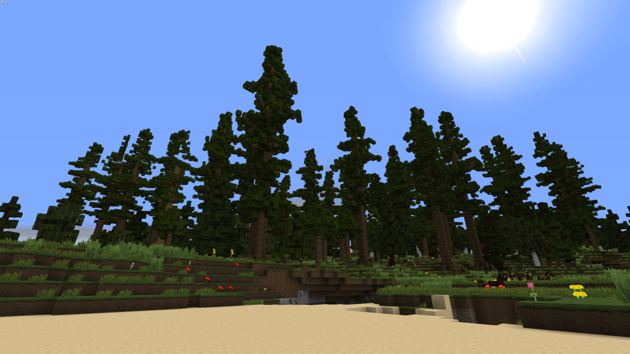 Mt. Rainier volcano island map. Minecraft Map