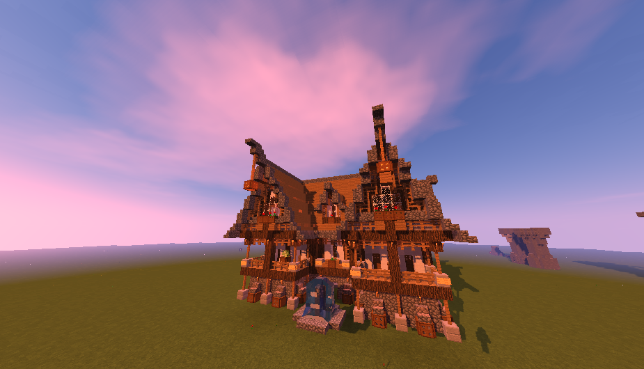 Mediaval fantasy house + interior Minecraft Map