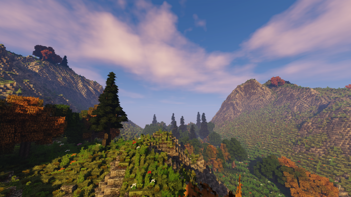 Υυmmγ' - Mountains with Forest and Lakes - 1k*1k Minecraft Map