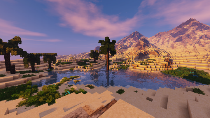 Υυmmγ' - Desert Mountains and Oasis - 1k*1k Minecraft Map