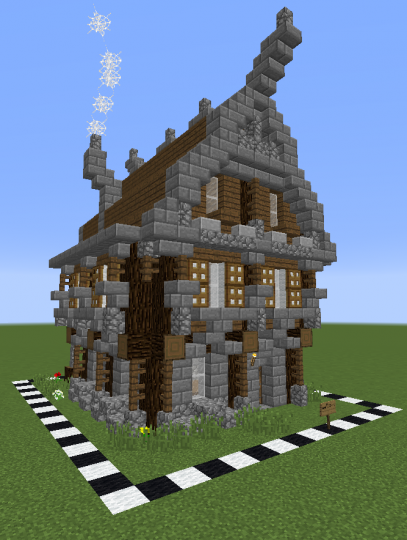 medium-sized medival house Minecraft Map