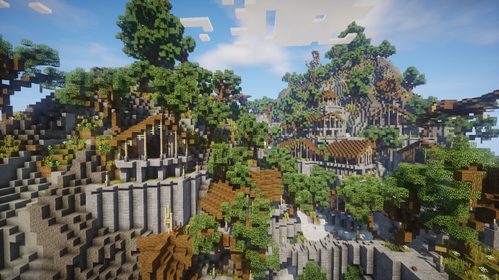 Themethyr - An elven village Minecraft Map