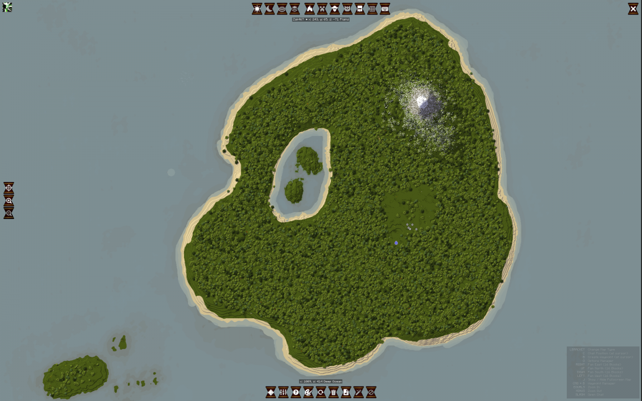 2k x 2k Survival Island Minecraft Map