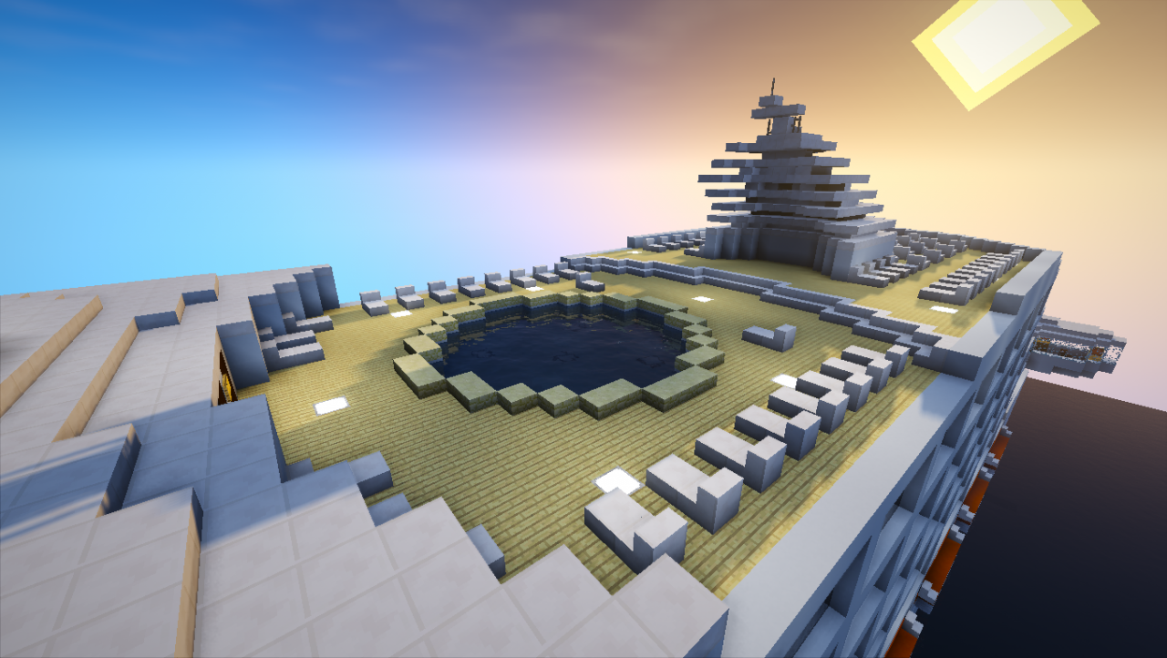 Cruise Ship with ocean monument Minecraft Map