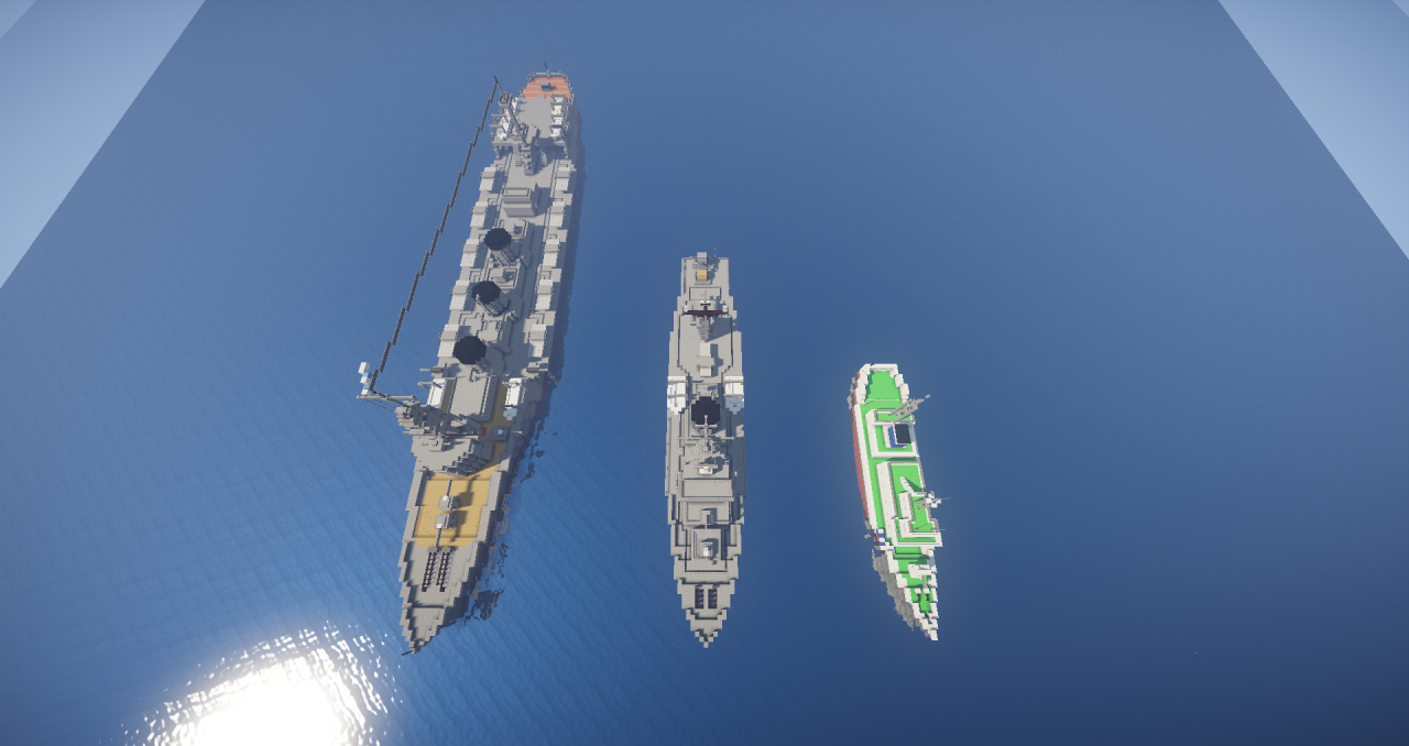 Three ships "Kitakami" Minecraft Map