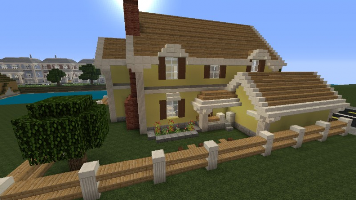 Yellow Suburban House Minecraft Map