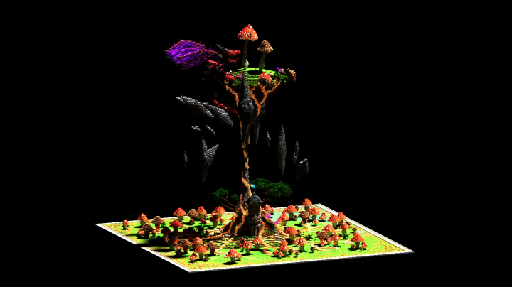 Fantasy Dragon in a Mushroomland [Letsbuild.net] Minecraft Map