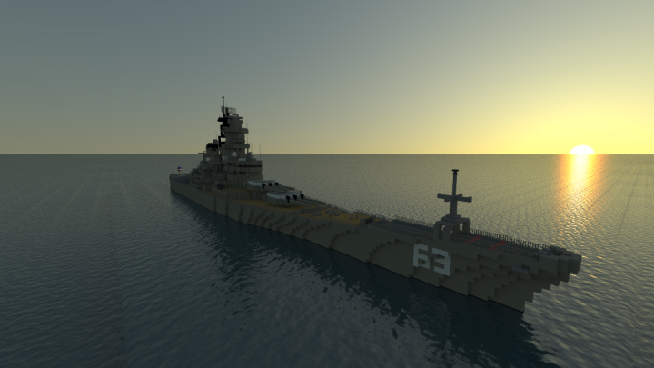 USS Missouri [BB-63] 1:1 Scale Minecraft Map