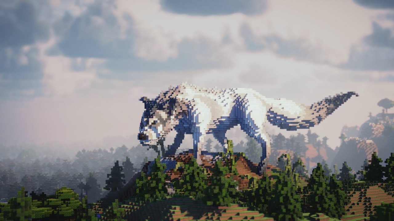 Slightly Surreal Wolf + Timelapse Minecraft Map