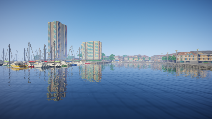 [Modern City] Port-Quaipic, the maritime Euro-Town Minecraft Map