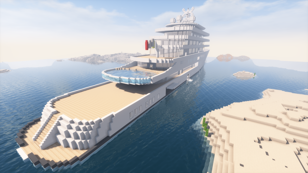 3 Yachts (~40m, ~170m, 230m) Minecraft Map