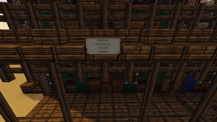 Wild Western General Store, Sheriff's and Church Minecraft Map