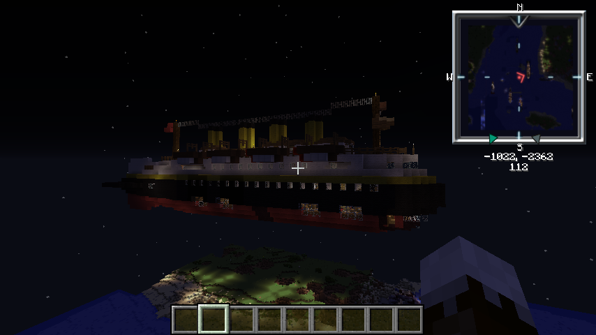 The Titanic Class flying Cruise ship (Movecraft) Minecraft Map
