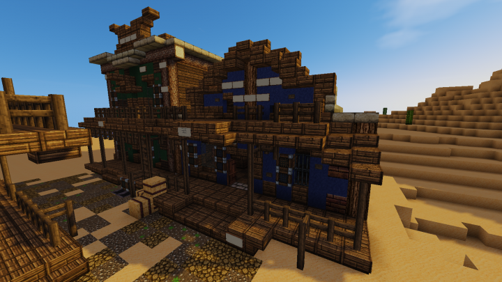 Wild Western General Store, Sheriff's and Church Minecraft Map