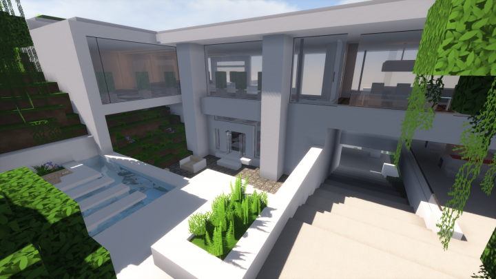 Modern Cliff House Minecraft Map