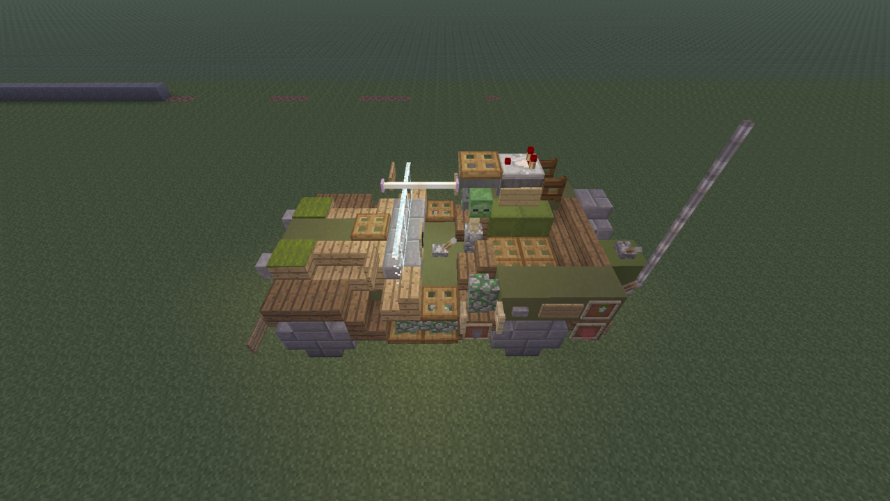 WWII U.S Willys Jeep MB 4x4 with M2 Browning and covered Minecraft Map