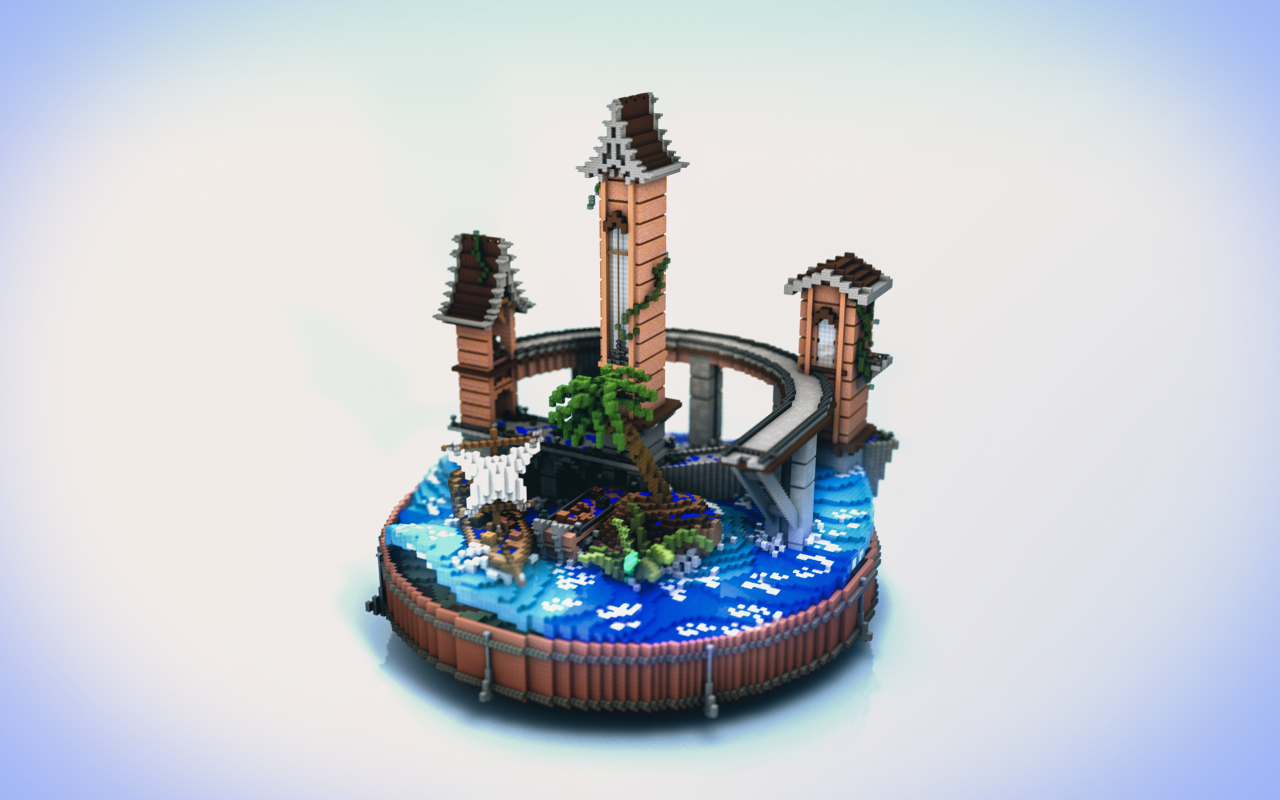 Pirate Play Ground | small 111x111 circular build Minecraft Map