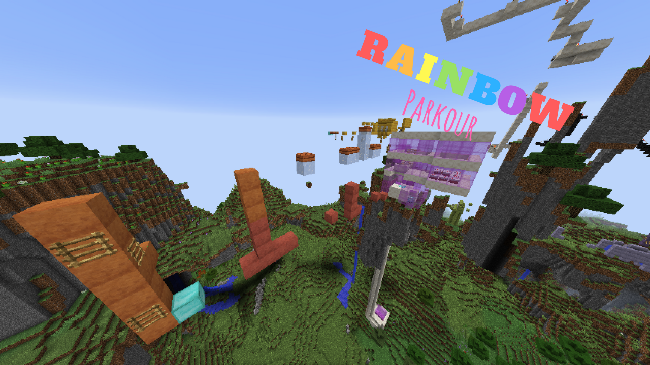 Rainbow Parkour Minecraft Map