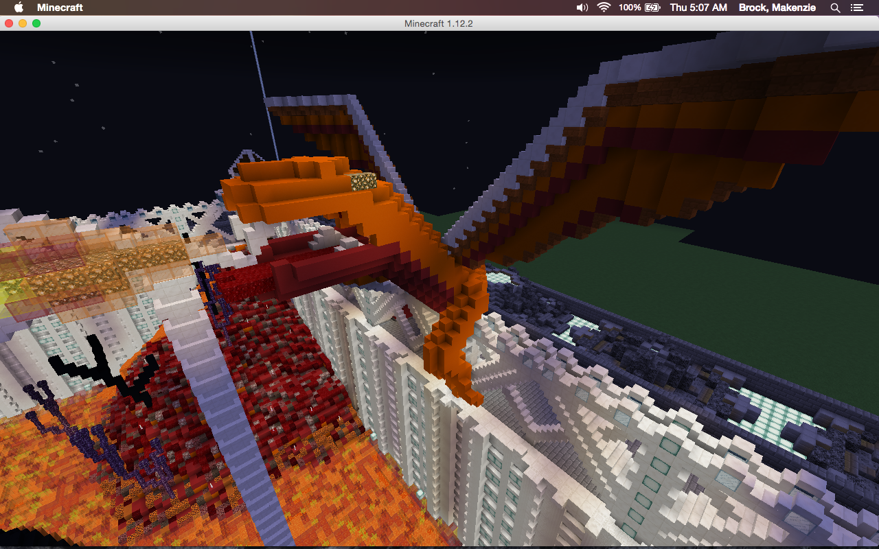 dragon/lizard thingy. Minecraft Map