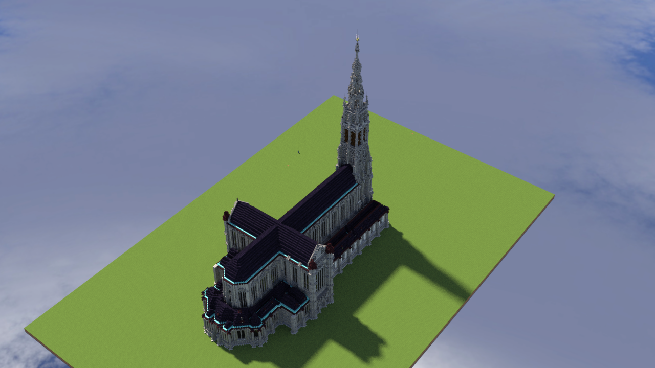 Sint Jacobskerk, Antwerpen, Belgium - Finished Tower 151m. Minecraft Map