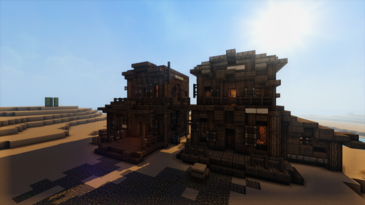 Wild Western themed two random houses Minecraft Map