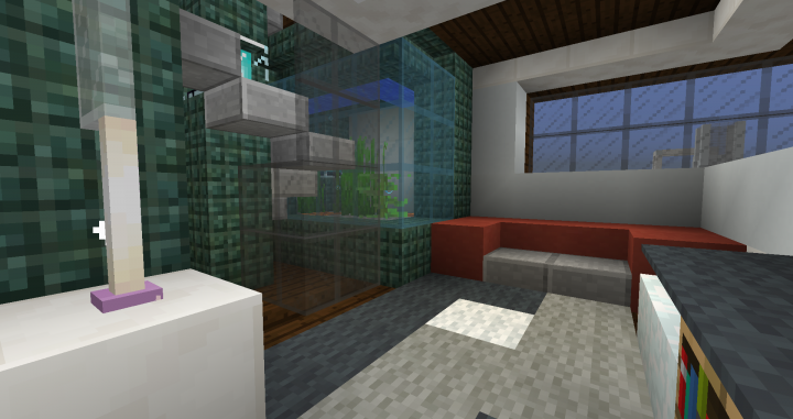 Aquarium Modern House Minecraft Map