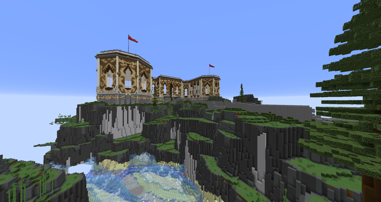 | Golden Skies | 500x500 large boi build very noice 👌| Minecraft Map