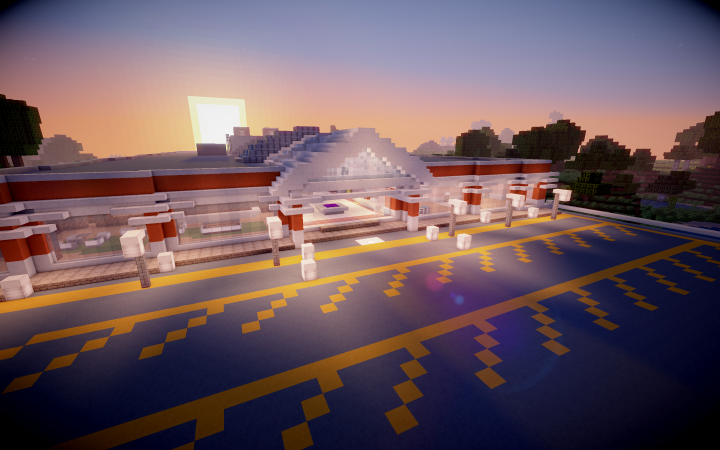 Huecube Modern Redstone Shopping Mall Minecraft Map