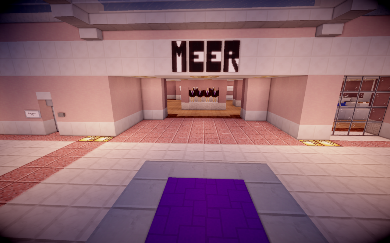 Huecube Modern Redstone Shopping Mall Minecraft Map