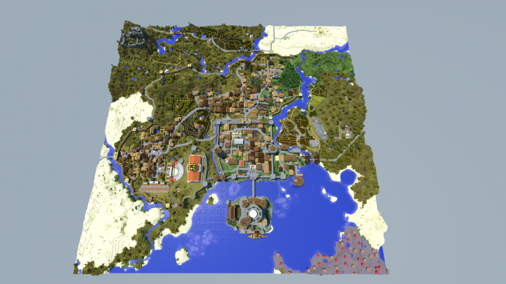 Amida and its surroundings Minecraft Map