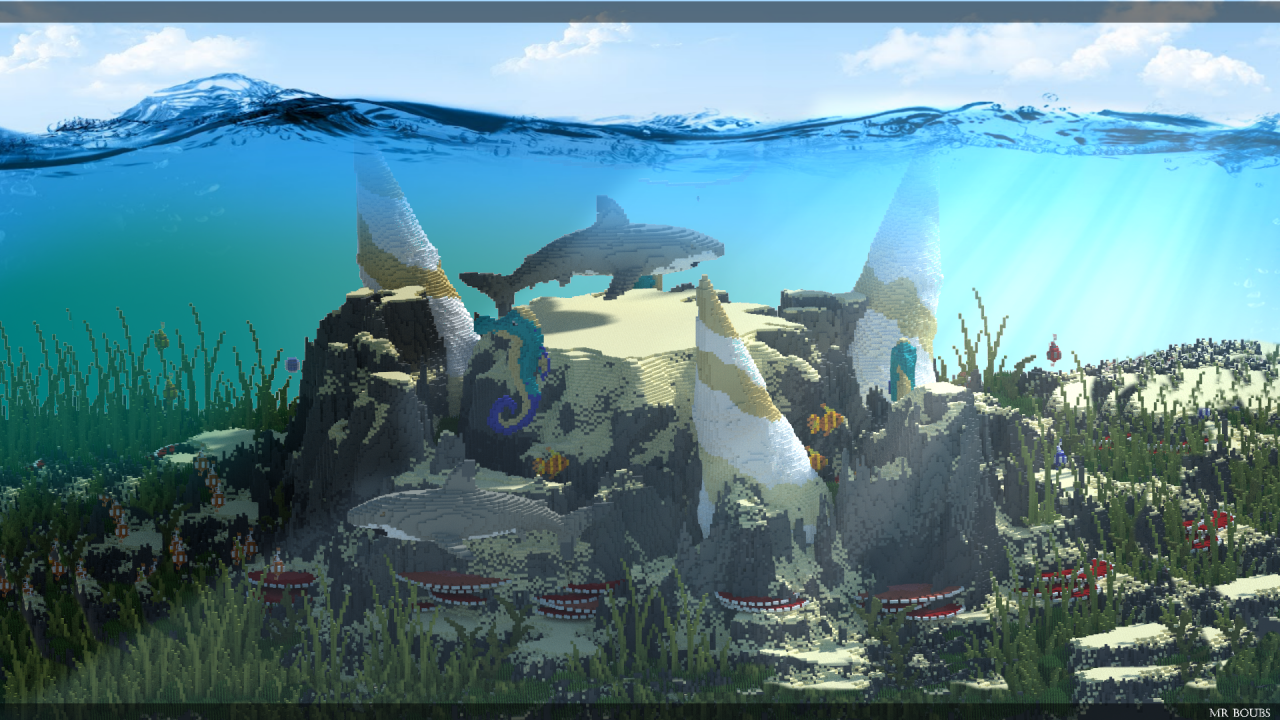 The ocean floor.🌊 Minecraft Map