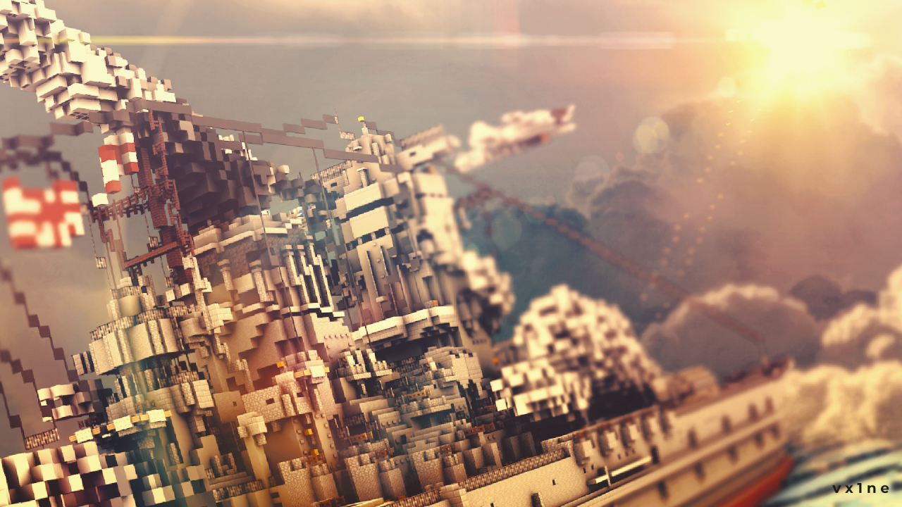 Japanese battleship Yamato - 1942 Minecraft Map