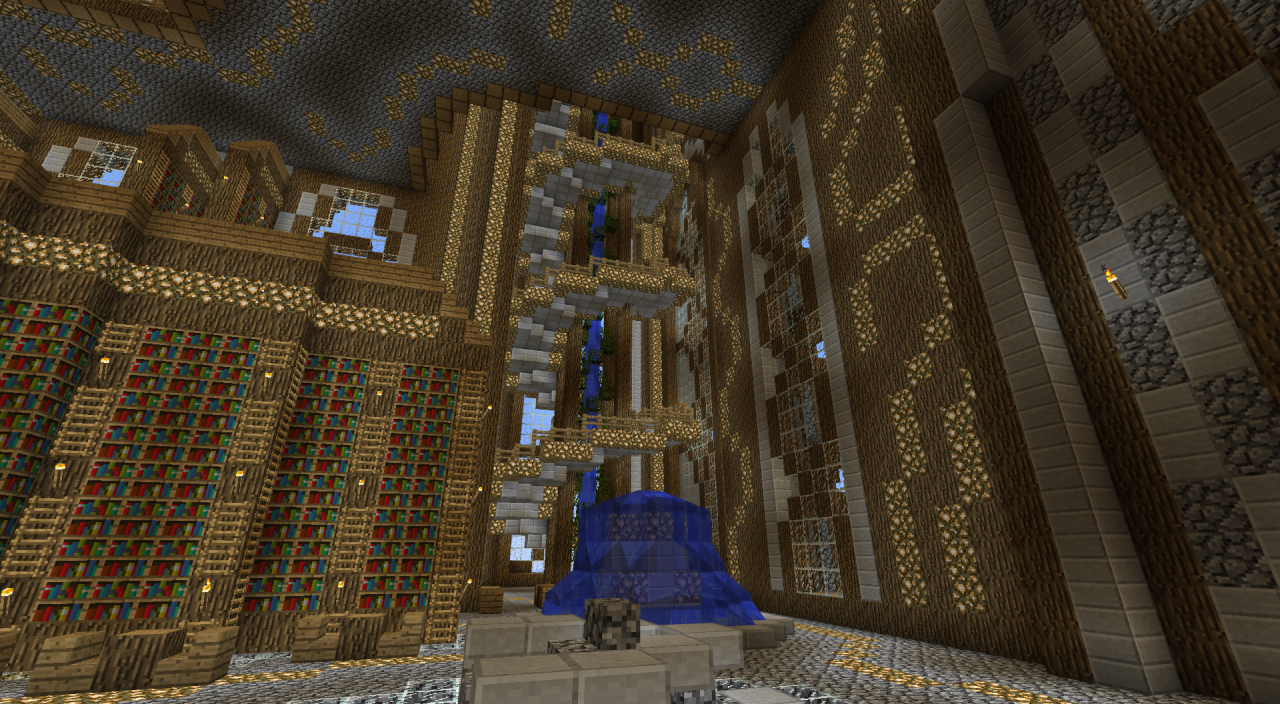 Alpha Compatible Library Megabuild Minecraft Map