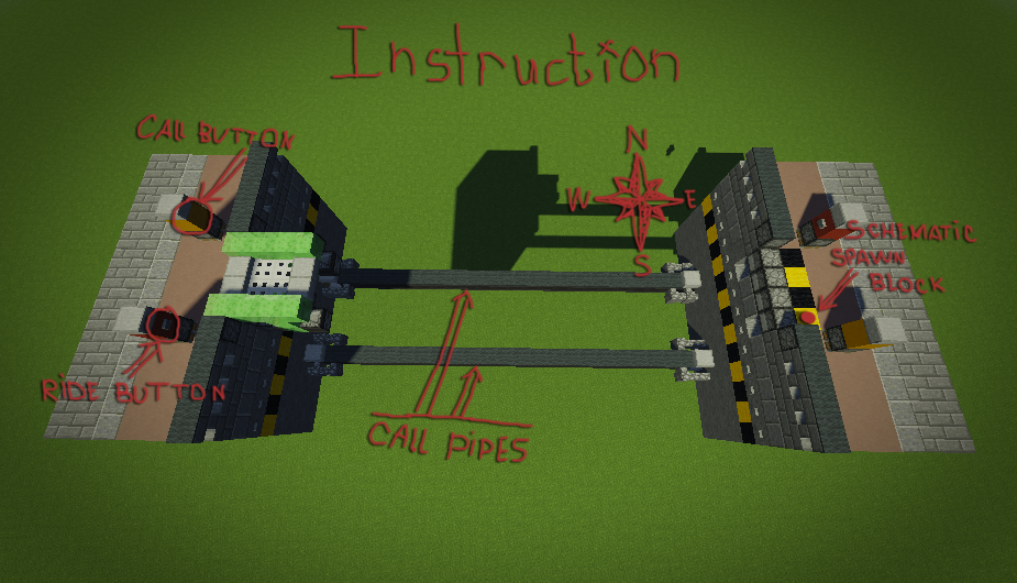 [schematic] Mechanical Horizontal Lift Minecraft Map