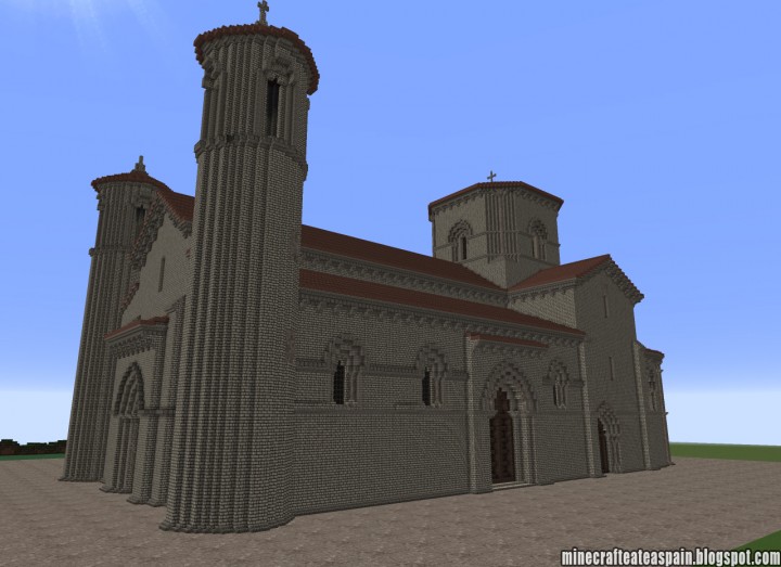 Replica Minecraft of the Church of San Martín de Tours, Fromista ...