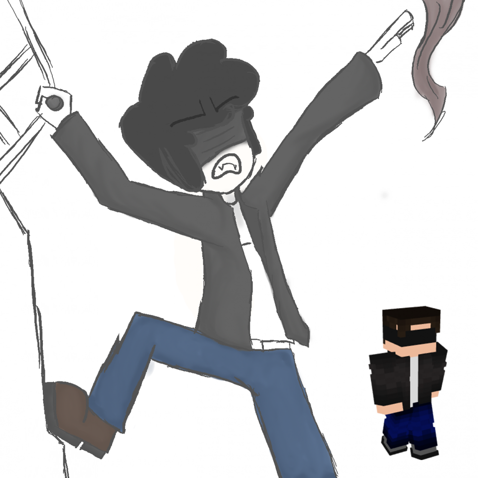 A Coloured Sketch of my Minecraft Character Minecraft Blog