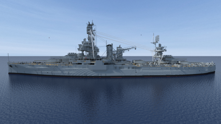 USS Texas (BB-35) scale 4:1 Minecraft Map