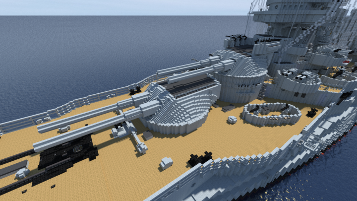 USS Texas (BB-35) scale 4:1 Minecraft Map