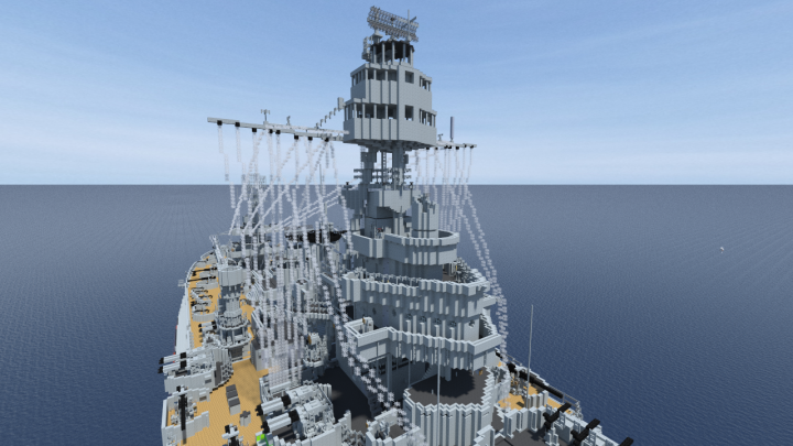 USS Texas (BB-35) scale 4:1 Minecraft Map