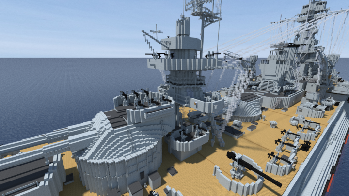 USS Texas (BB-35) scale 4:1 Minecraft Map