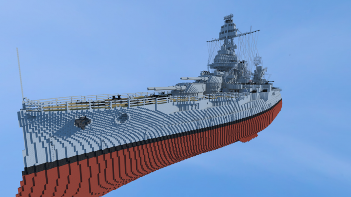 USS Texas (BB-35) scale 4:1 Minecraft Map