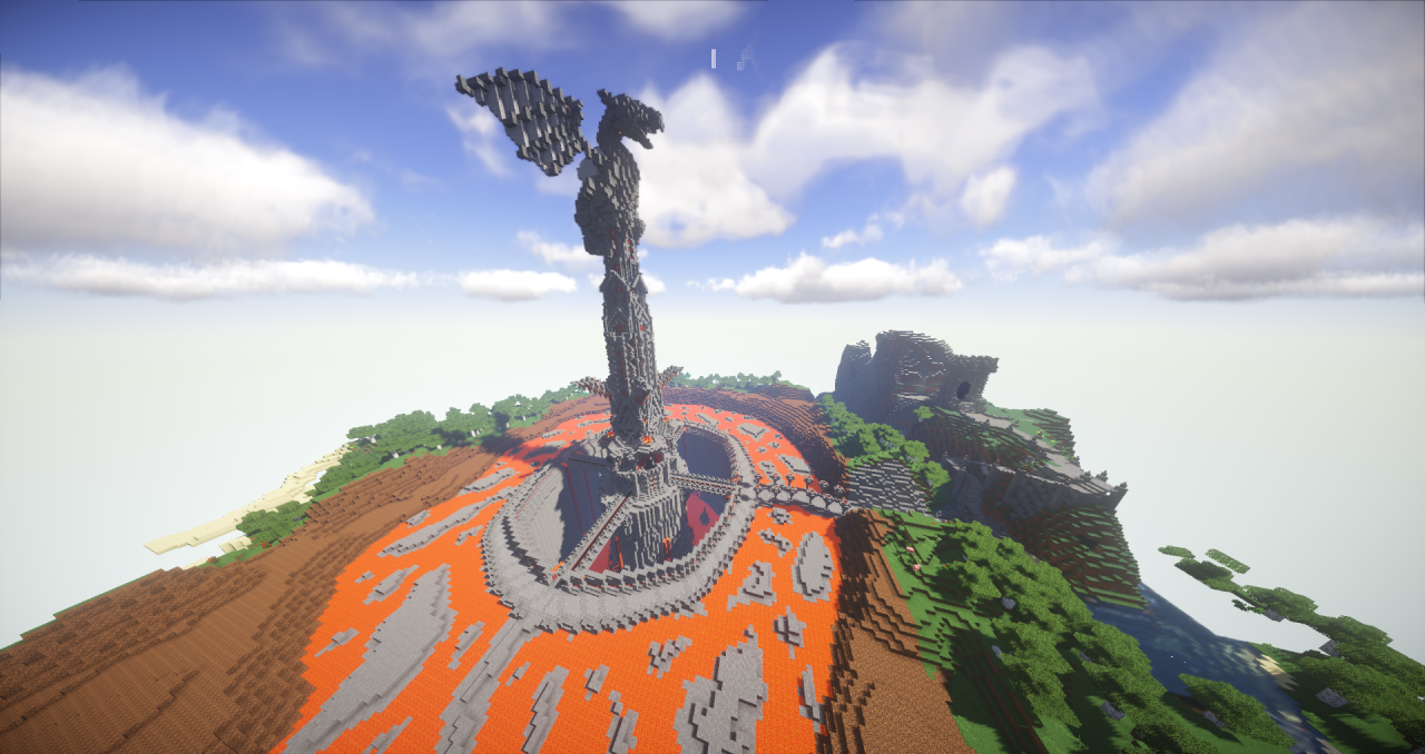 Dragon on the Mordor Tower Minecraft Map