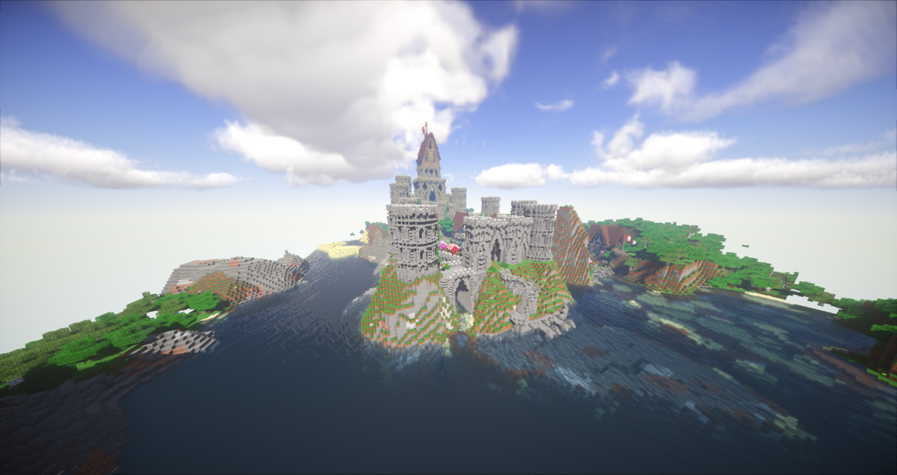 Castle with Lake and litle Docks Minecraft Map